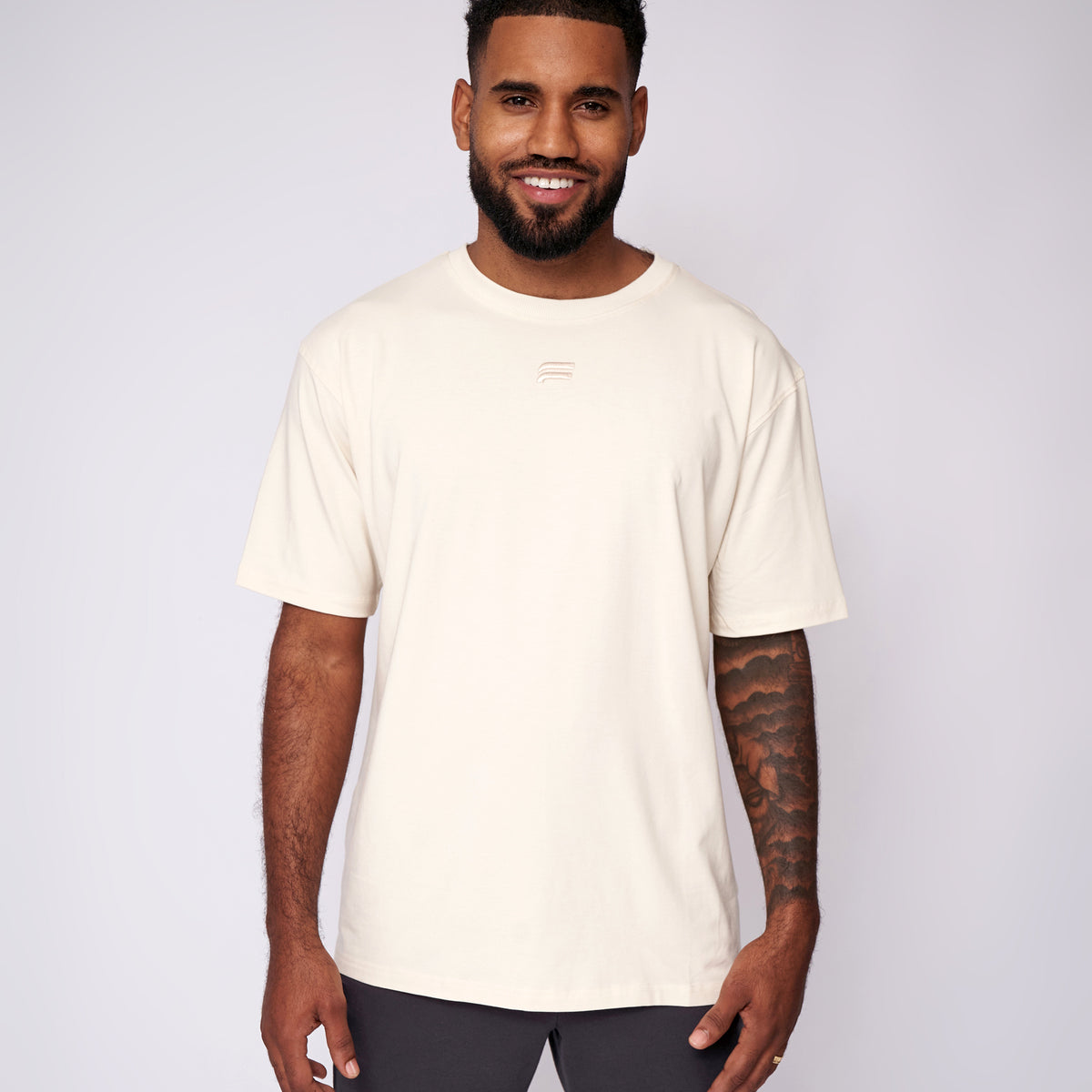 Essential Oversized T-Shirt - Vintage White - Fortex Fitness
